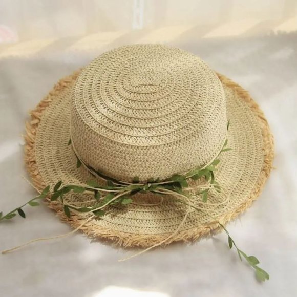 Accessories | Beige Rattan Summer Straw Beach Hat | Poshmark